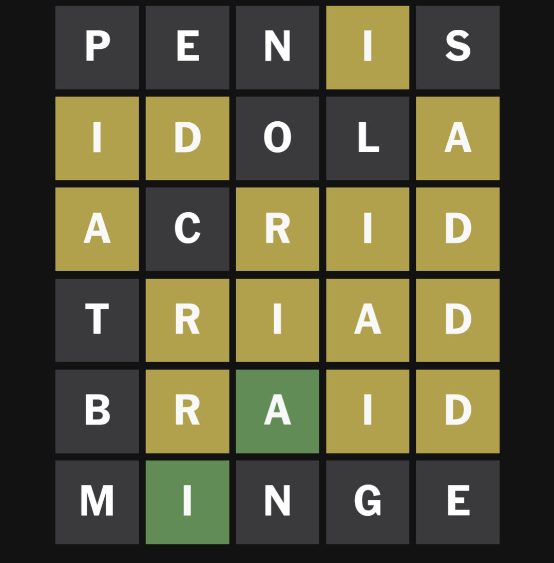 Wordle - free daily word game (see link in first post) - Page 411 ...